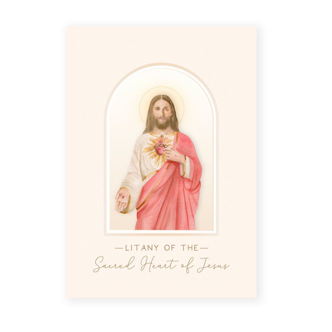 Litany of the Sacred Heart of Jesus | Beige – Simple Catholic Designs